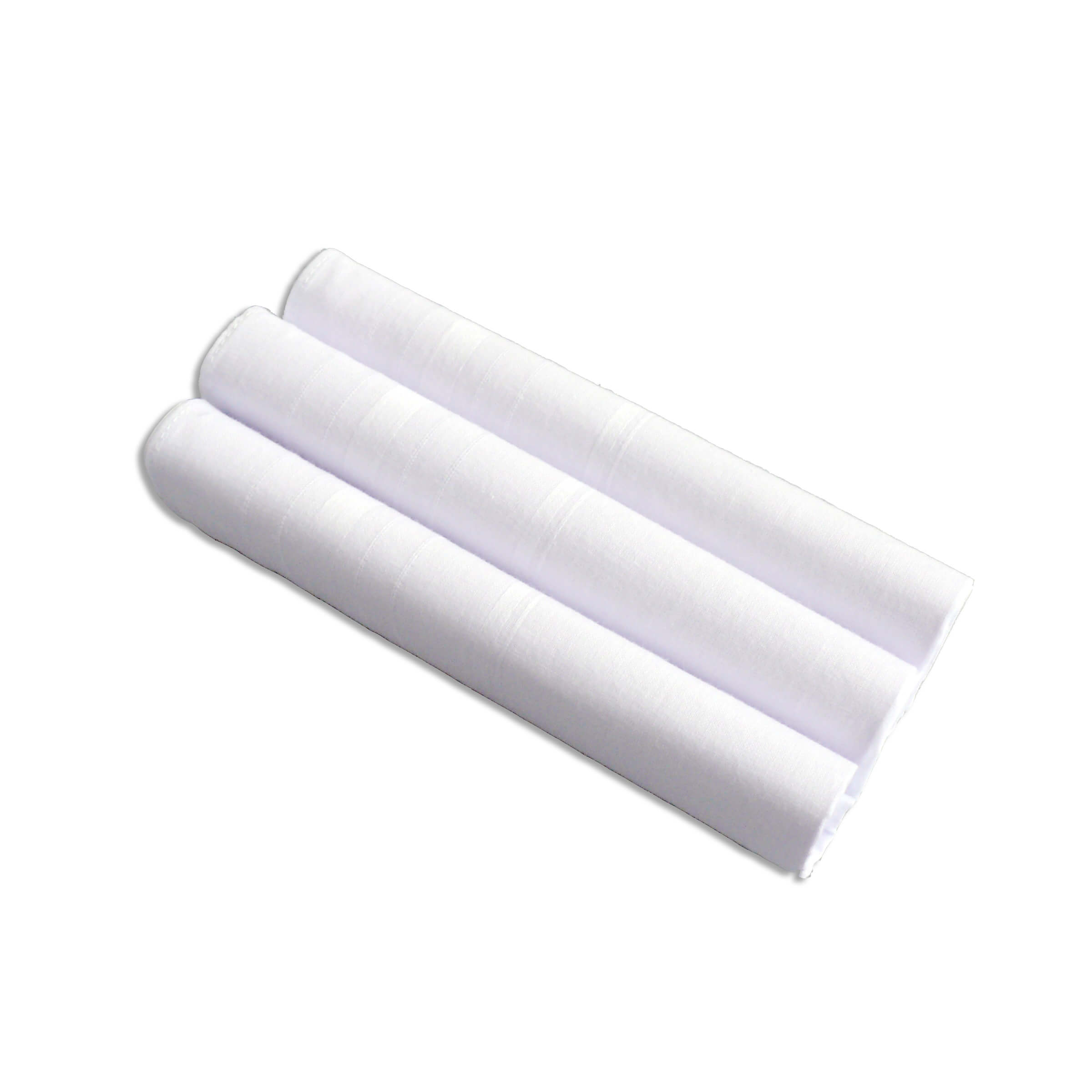 Mens White Cotton Handkerchief Embroidered Gift - elaundry